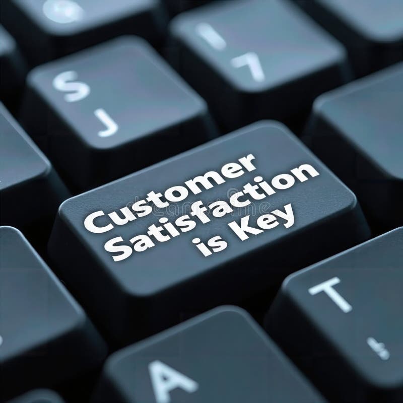 Customer Satisfaction Keyboard Key Stock Illustration - Illustration of ...