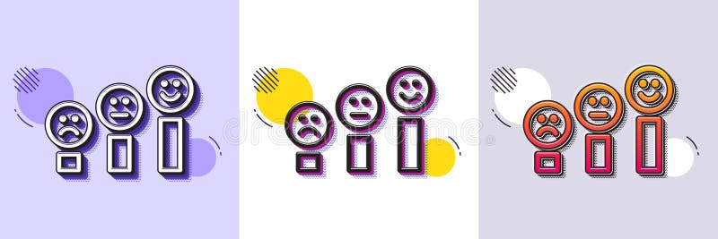 Customer Satisfaction Line Icon. Positive Feedback Sign. Halftone ...