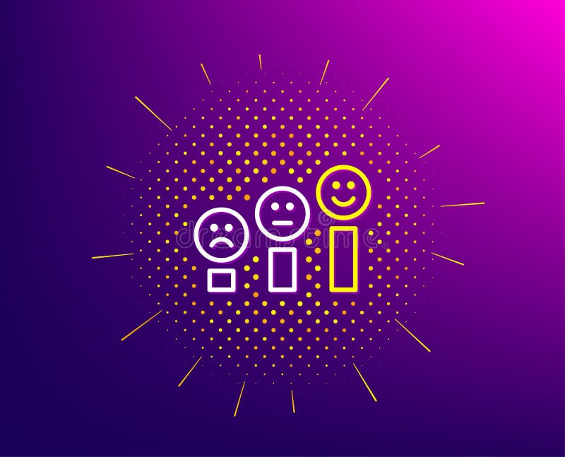 Customer Satisfaction Line Icon. Positive Feedback Sign. Vector Stock ...