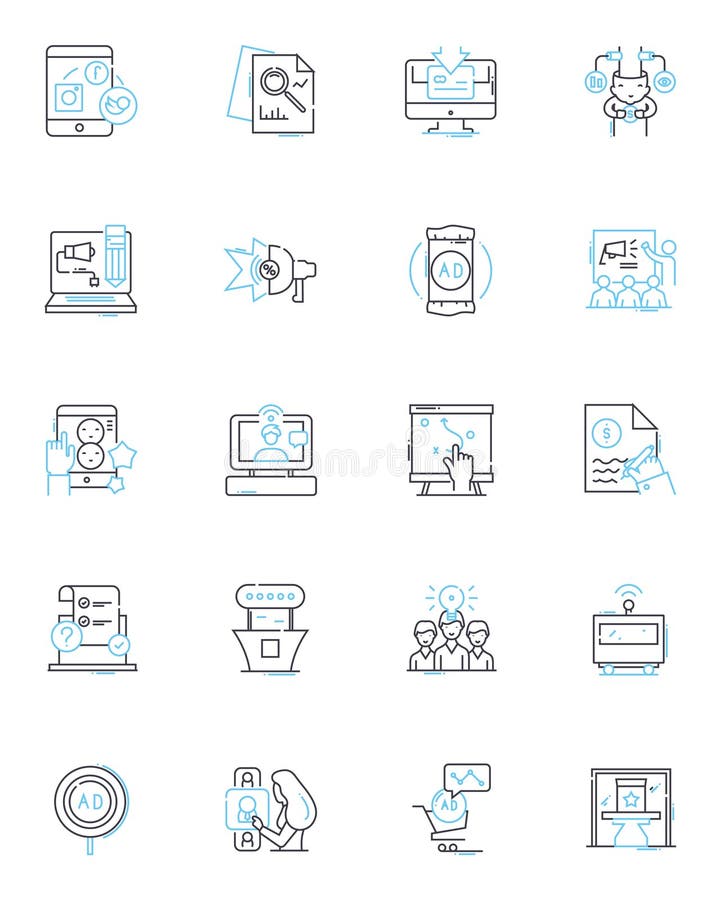 Customer Satisfaction Linear Icons Set. Loyalty, Feedback, Quality ...