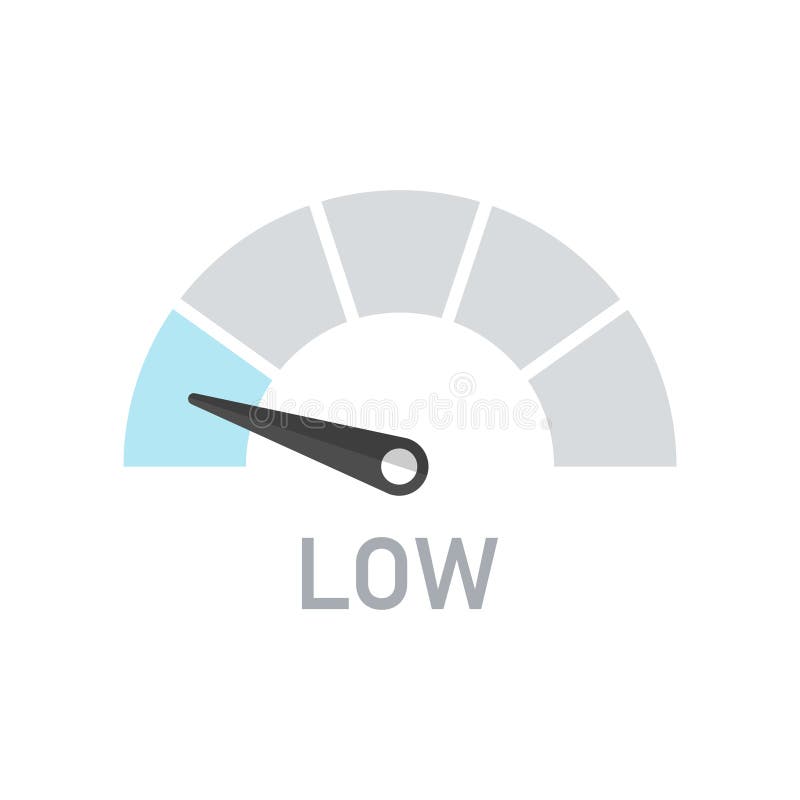 Customer Satisfaction Low Meter Icon in Flat Style. Gauge Level Vector ...