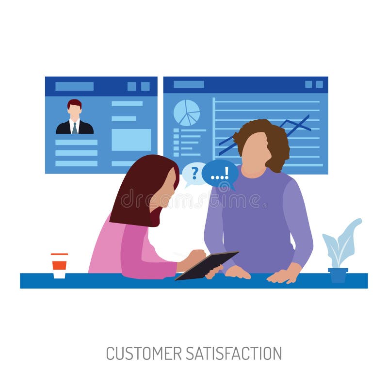 Customer Satisfaction Management Conceptual Design Stock Vector ...