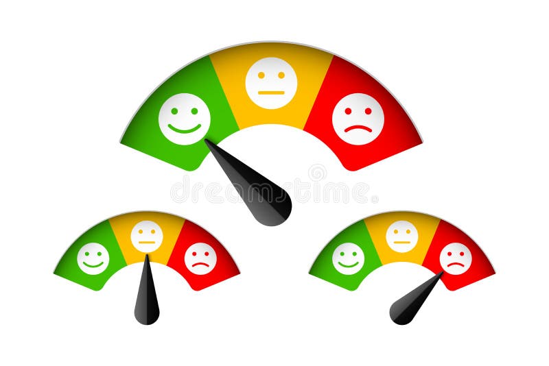 Customer Satisfaction Meter Stock Vector - Illustration of comfort ...