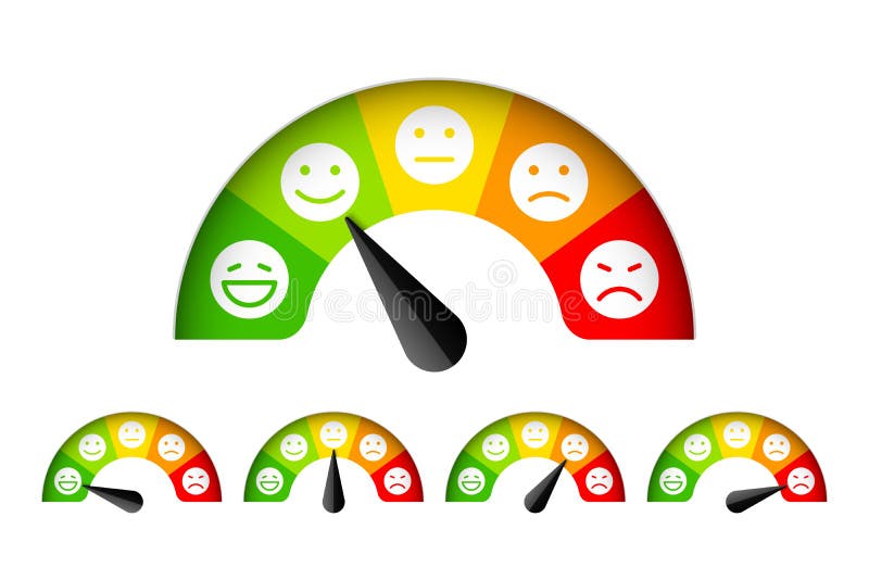 Customer Satisfaction Meter Stock Vector - Illustration of degree ...
