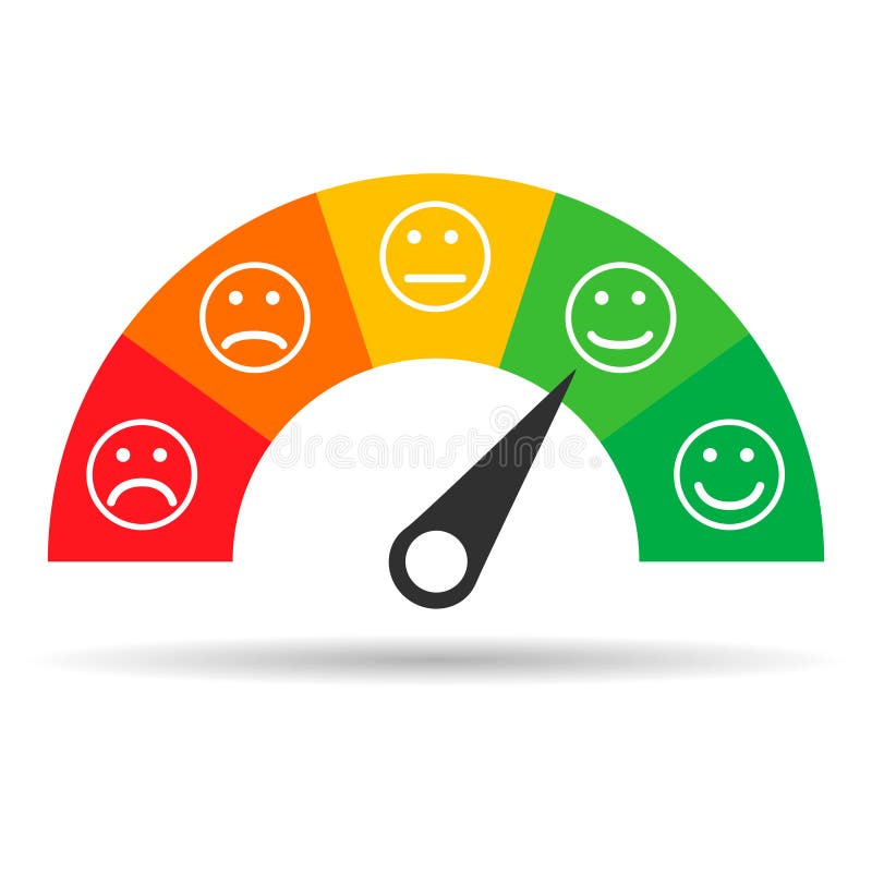 Customer Satisfaction Meter Shadow Icon, Graph Rating Measure Business ...
