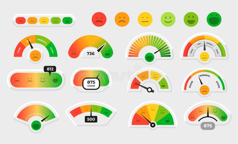 Customer Satisfaction Meter. Stress Level Gauge Graph. Progress Chart ...