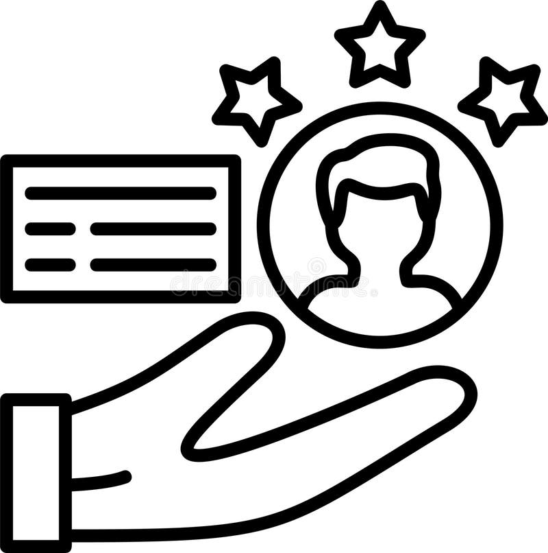 Customer Satisfaction Outline Vector Icon Stock Vector - Illustration ...