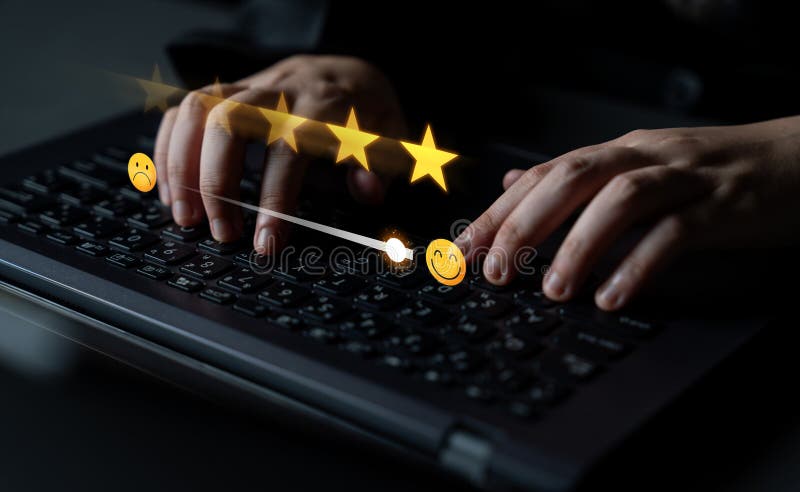 Customer Satisfaction Rating and Feedback Evaluation Latch Stock Image ...