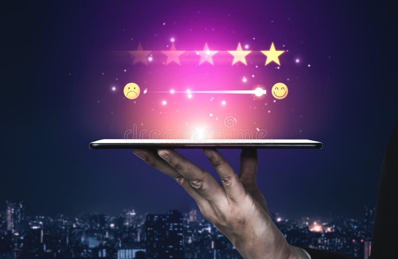 Customer Satisfaction Rating and Feedback Evaluation Vouch Stock Photo - Image of happiness ...