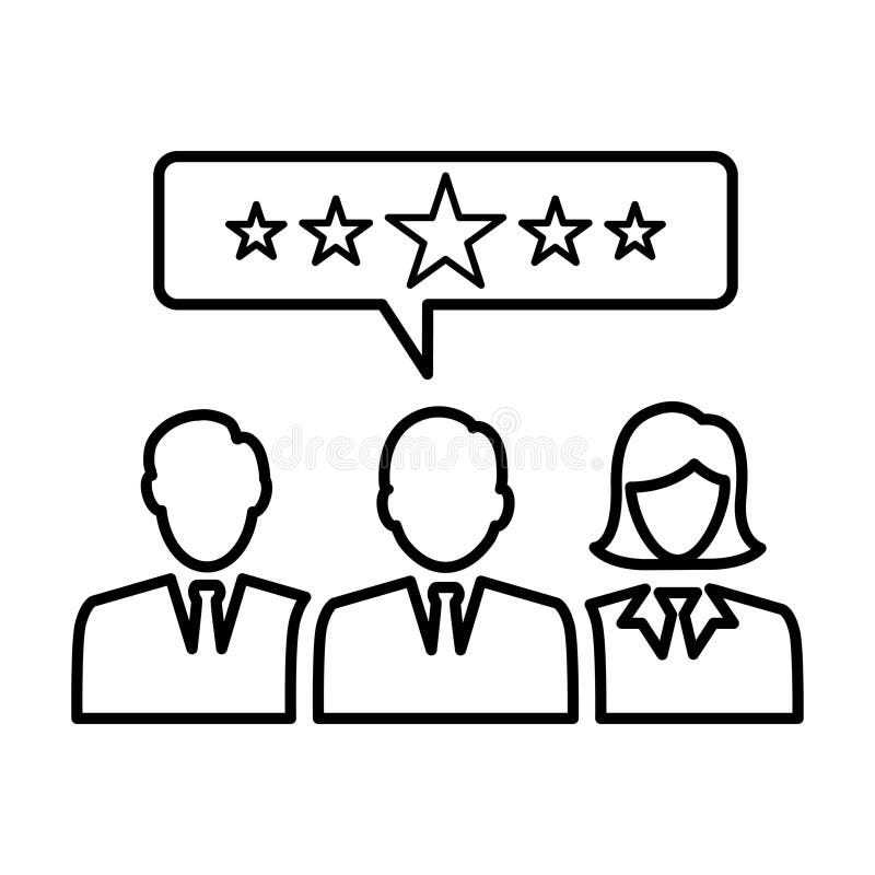 Customer Satisfaction Rating Icon in Outline Style Stock Vector ...