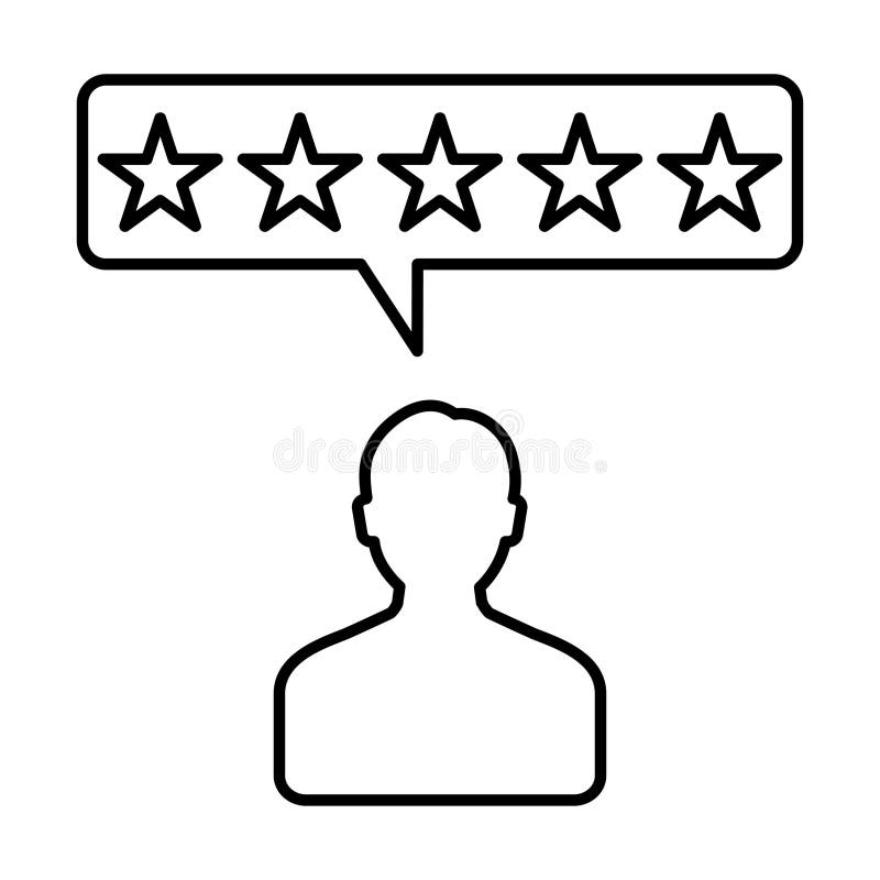 Customer Satisfaction Rating Icon in Outline Style Stock Vector ...