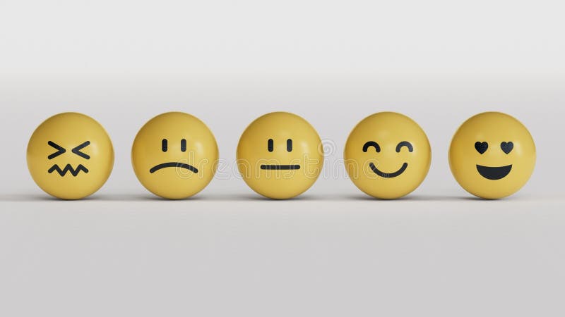 Customer Satisfaction Rating. the Scale of Emotions with Smiles.3D ...