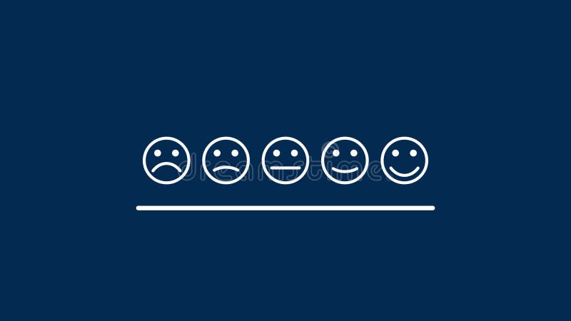 Low Satisfaction Feedback Scale with Sad Faces Stock Video - Video of ...