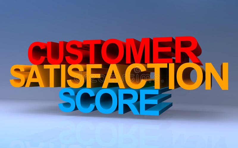 Customer Satisfaction Score on Blue Stock Illustration - Illustration ...