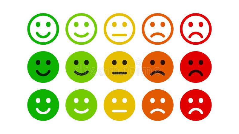 Customer Satisfaction Score Feedback Scale Emoticon Stock Vector ...