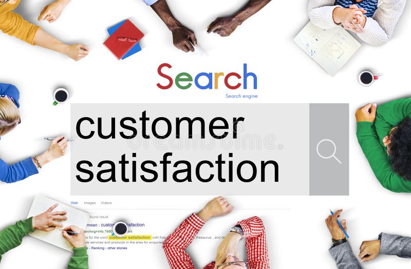 Customer Satisfaction Services Satisfied Concept Stock Illustration ...