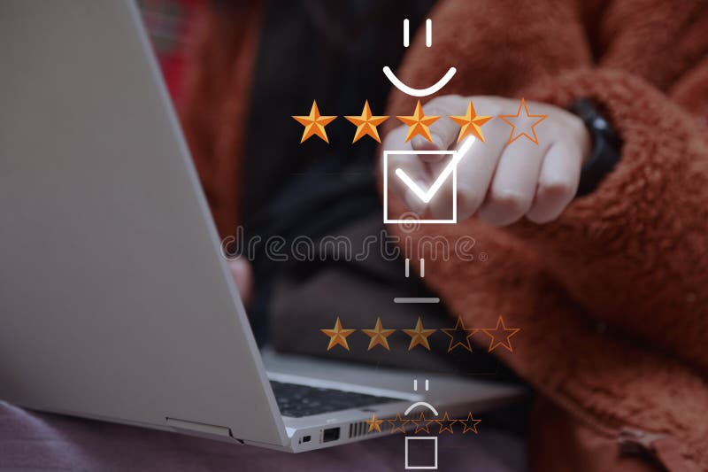 Customer Satisfaction Survey Concept, Users Rate Service Experiences on ...