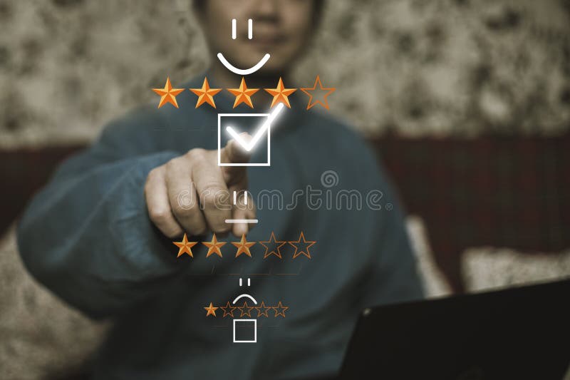 Customer Satisfaction Survey Concept, Users Rate Service Experiences on ...