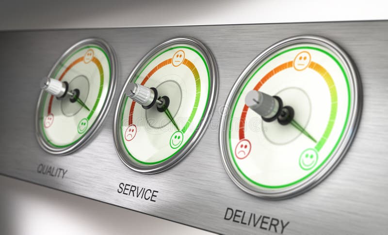 Customer Satisfaction Terminal Stock Illustration - Illustration of ...