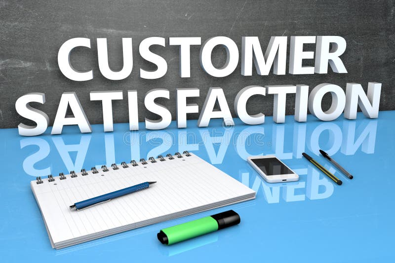 Customer Satisfaction Text Concept Stock Illustration - Illustration of ...
