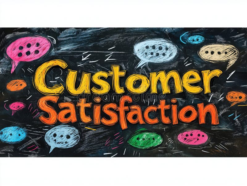 Customer Satisfaction Text Illustration Stock Image - Image of bubble ...