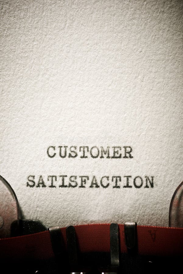 Customer satisfaction text stock image. Image of management - 276764465