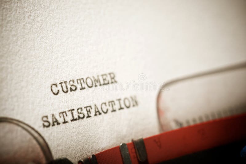Customer satisfaction text stock photo. Image of index - 276764488