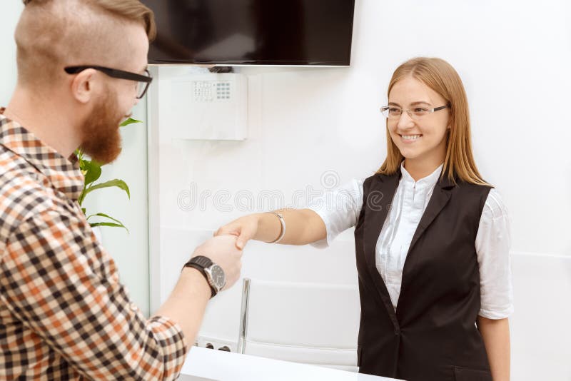 Customer is Satisfied with the Service Staff Stock Photo - Image of ...