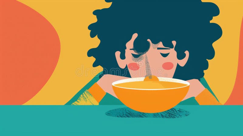 A Customer is Seen Drinking from Their Bowl with a Perplexed Look on ...