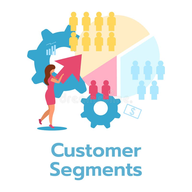 Customer Segment Flat Vector Illustration Stock Vector - Illustration ...
