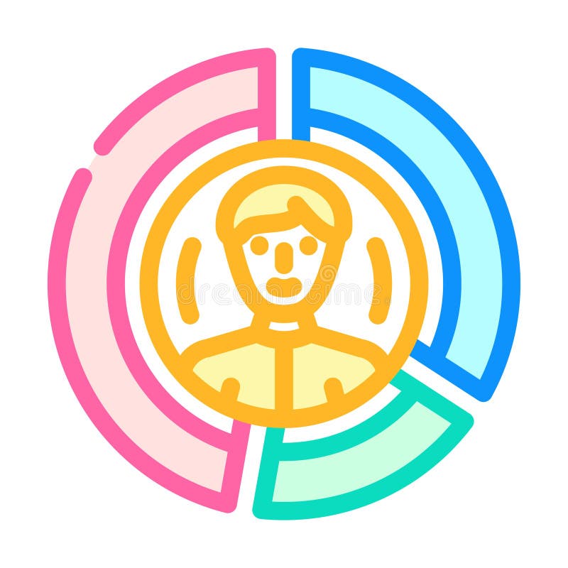 Customer Segmentation Business Process Color Icon Vector Illustration ...