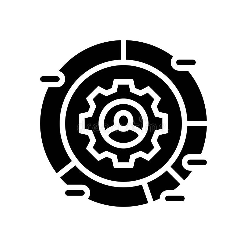 Customer Segmentation Business Process Glyph Icon Vector Illustration ...