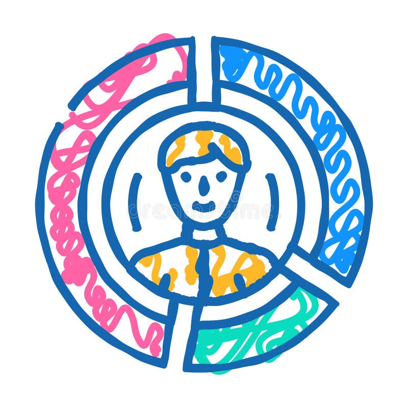 Customer Segmentation Model Stock Illustration - Illustration of ...