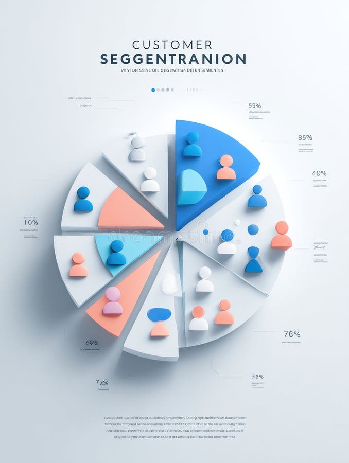Customer Segmentation Infographic Features Pie Charts and Icons ...