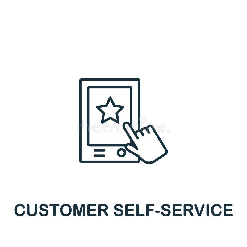 Customer Self-Service Icon from Customer Service Collection. Simple ...