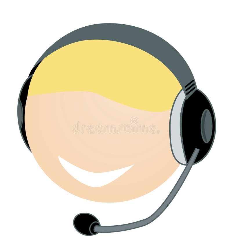Male Customer Service Icon stock vector. Illustration of sign - 2435398
