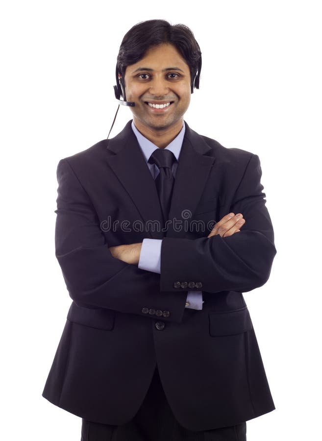 Male Customer Service Representative or Call Centre Worker or Operator ...