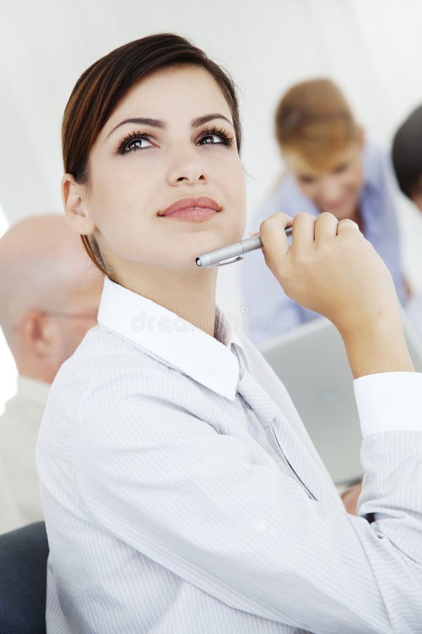 Smily secretary stock image. Image of business, customer - 10540551