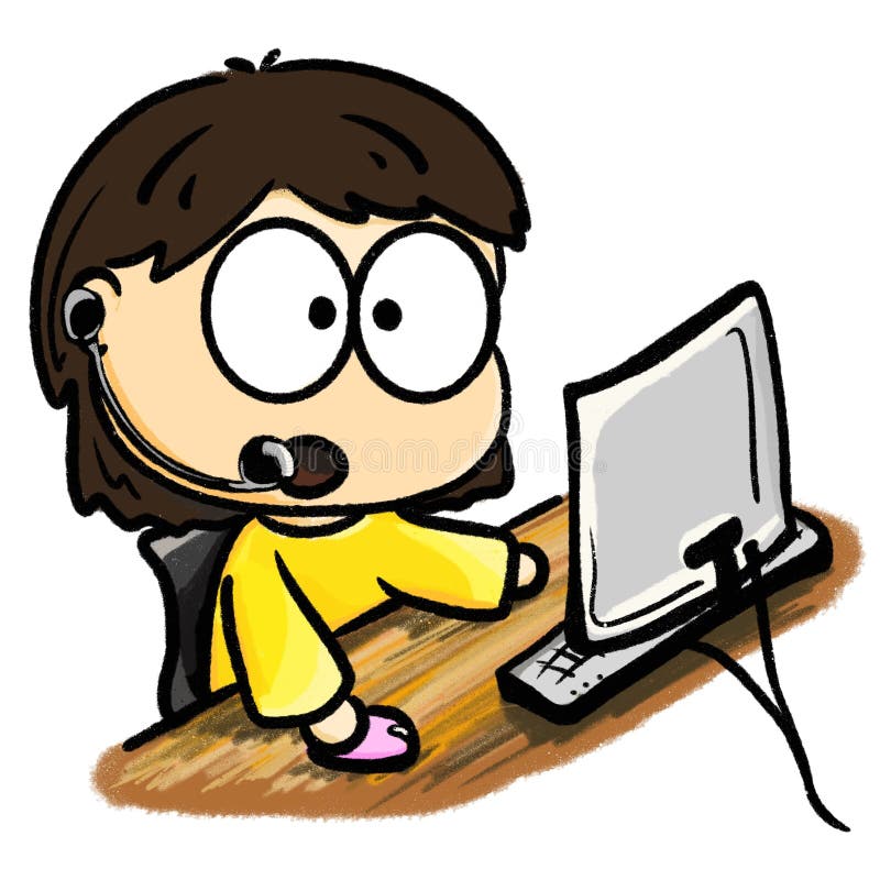 Phone Customer Service Cartoon Illustration, Cute Character Design ...