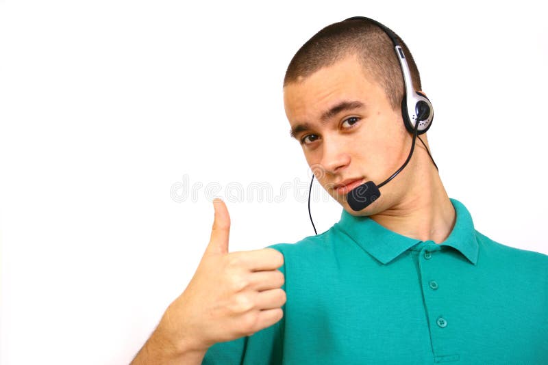 Business Customer Service Guy Ready To Work Stock Image - Image of ...