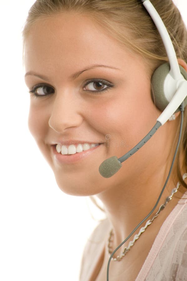 Smiling Customer Service Rep Stock Image - Image of customer, phone ...