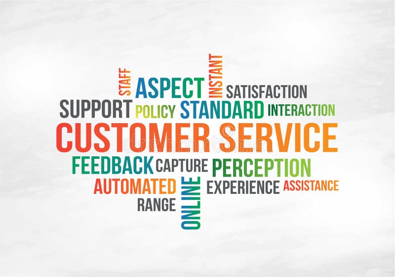Customer Service Abstract Text Colorful Typography Stock Vector ...