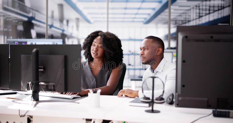 Customer Service. African American Lady Stock Image - Image of people ...