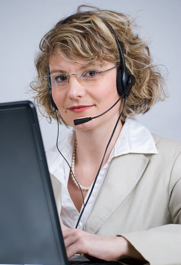 Customer Support Operator in the Call Center Stock Image - Image of ...