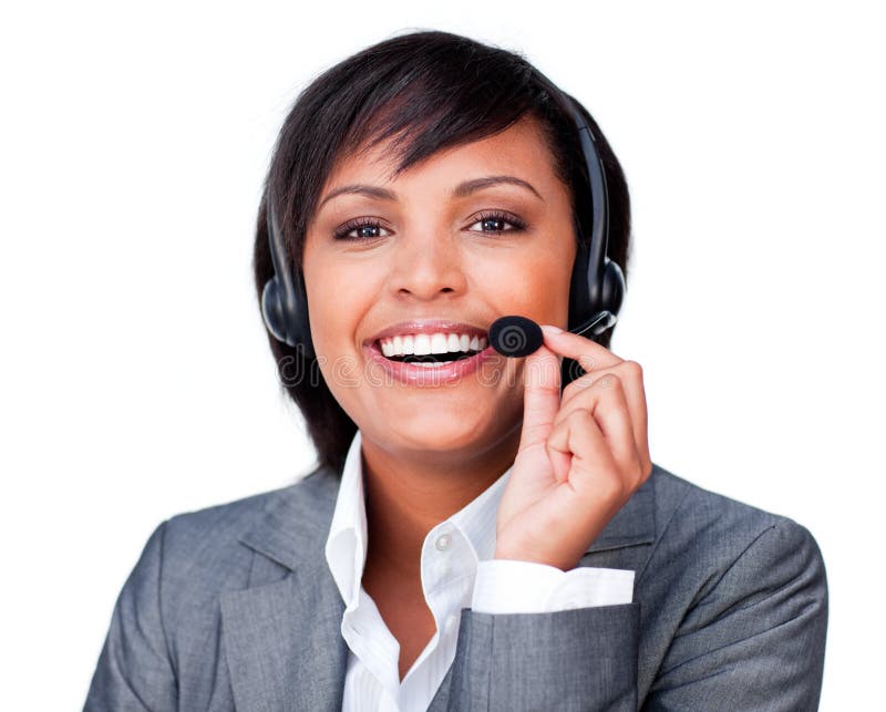 Customer Service Agents with Headset on Stock Photo - Image of fresh ...