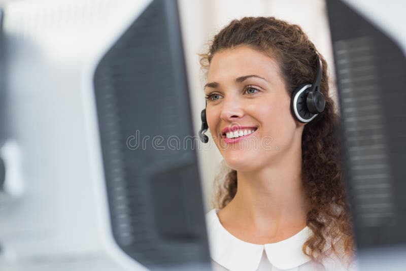 Customer Service Agent Working in Call Center Stock Photo - Image of ...
