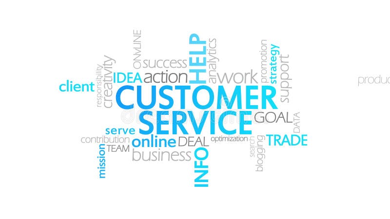 Customer Service, Animated Typography Stock Footage - Video of ...