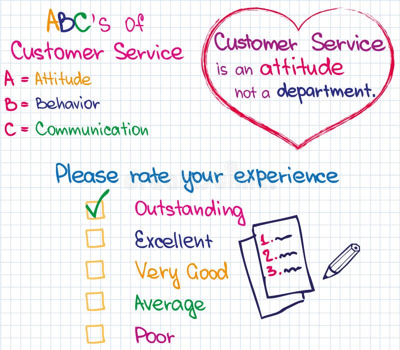 Customer Service approach stock vector. Illustration of center - 50210628