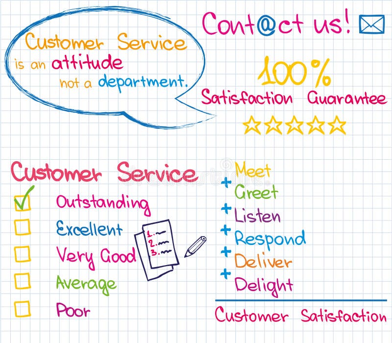 Customer Service approach stock vector. Illustration of girl - 50210656