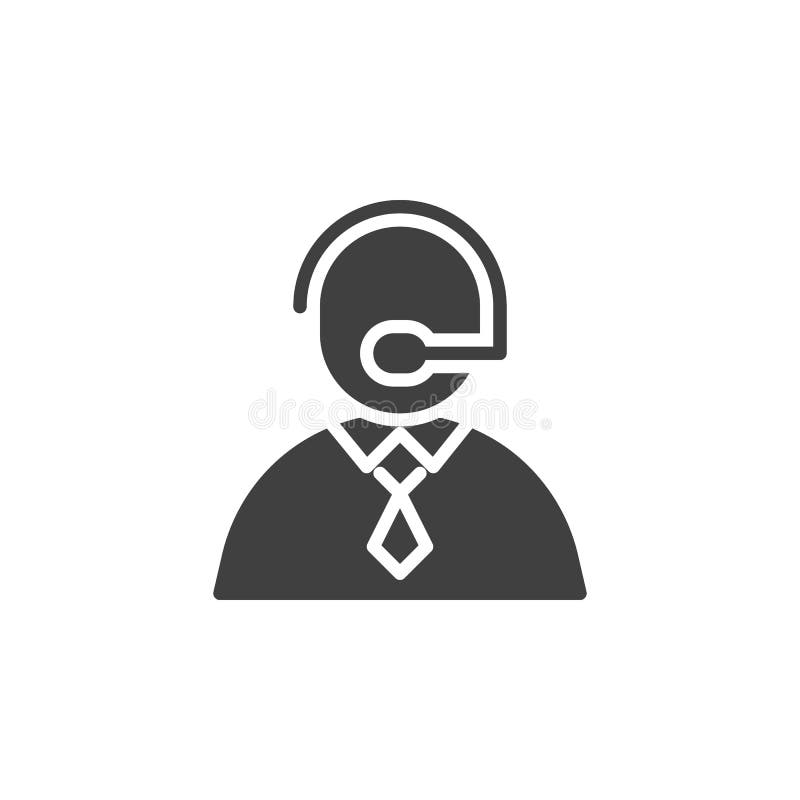 Customer Service Assistant Vector Icon Stock Vector - Illustration of ...